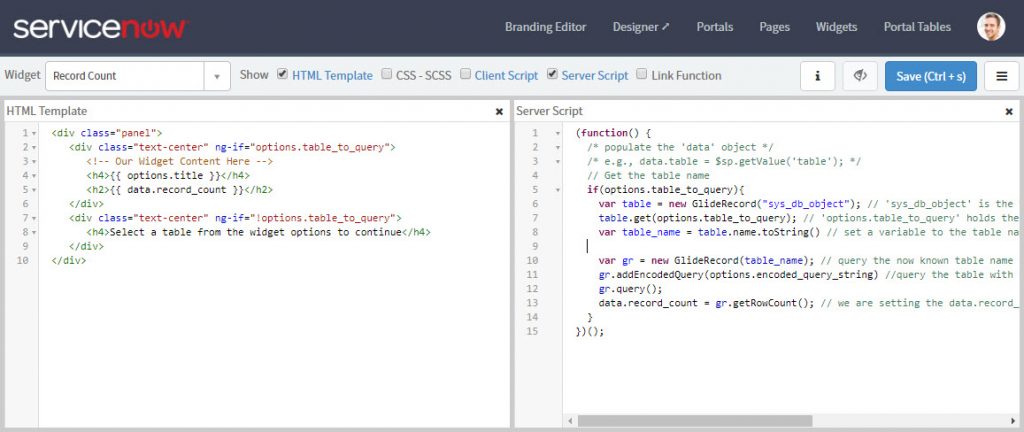 Creating a simple 'Record Count' Service Portal Widget | Callum's ...